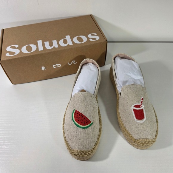 Soludos | Shoes | Soludos Watermelon Juice Platform Espadrilles Loafers ...